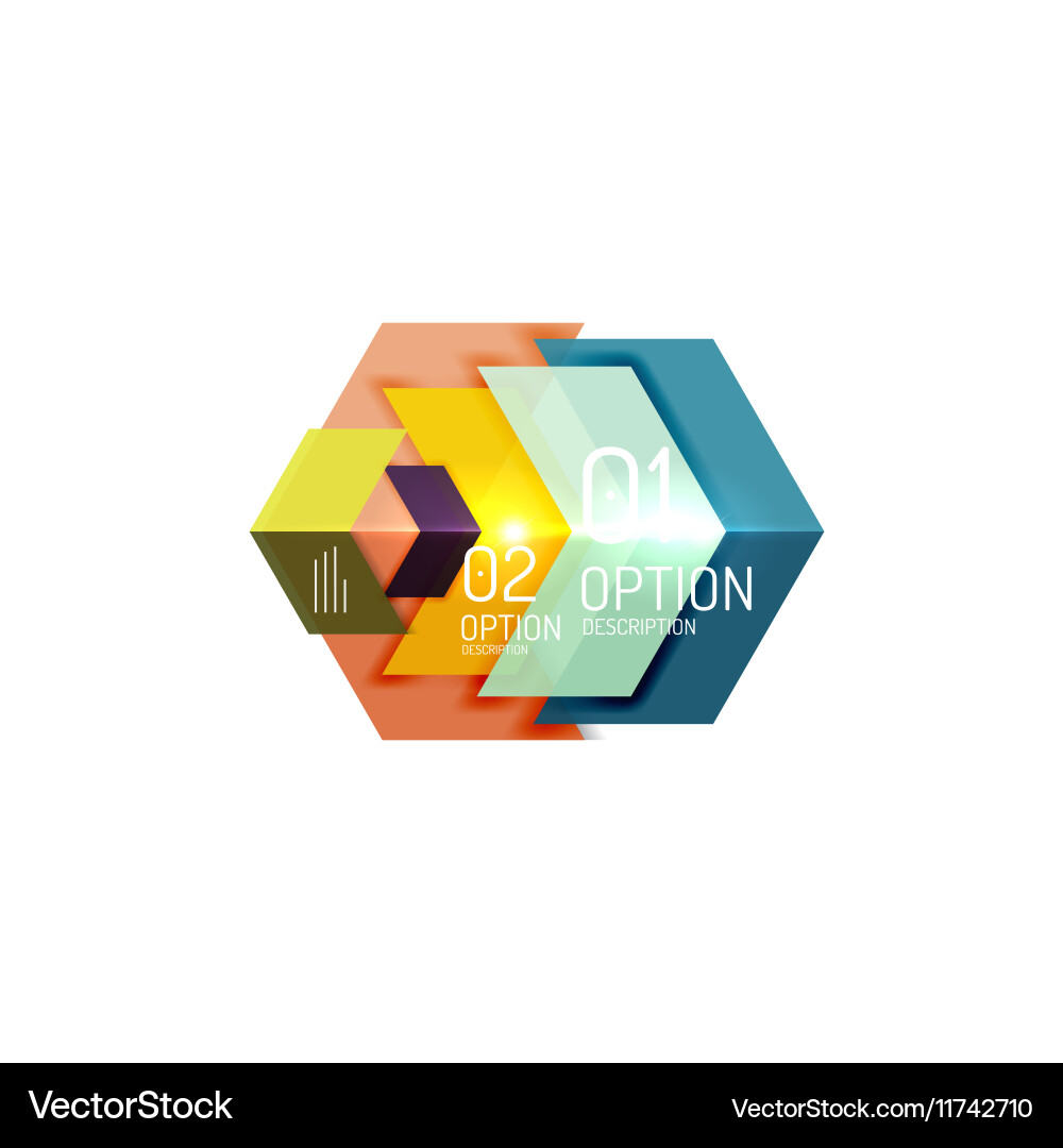 Business products option banners Royalty Free Vector Image