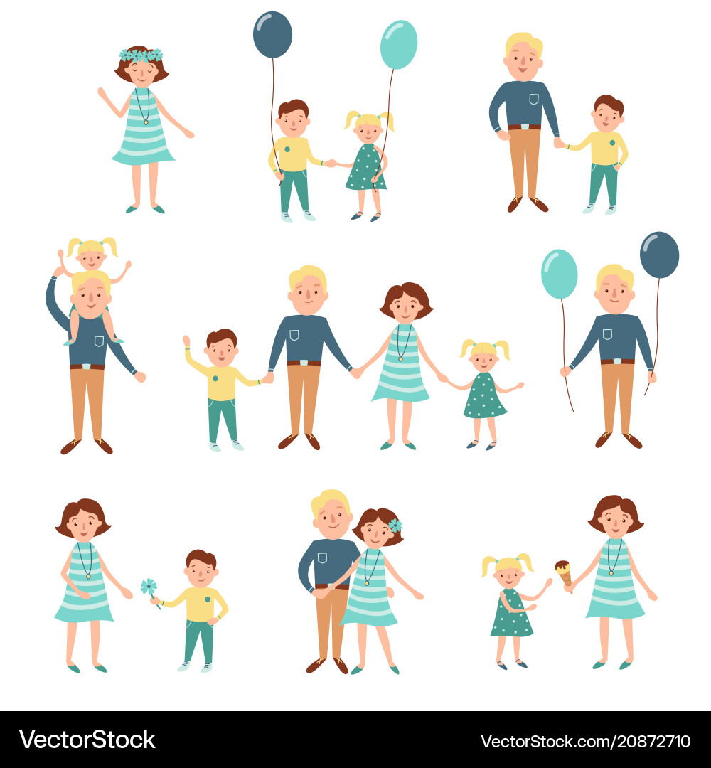 Happy family Royalty Free Vector Image - VectorStock