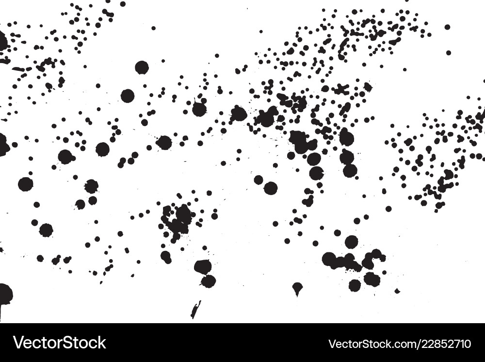 Ink grunge drops texture black hand drawn Vector Image