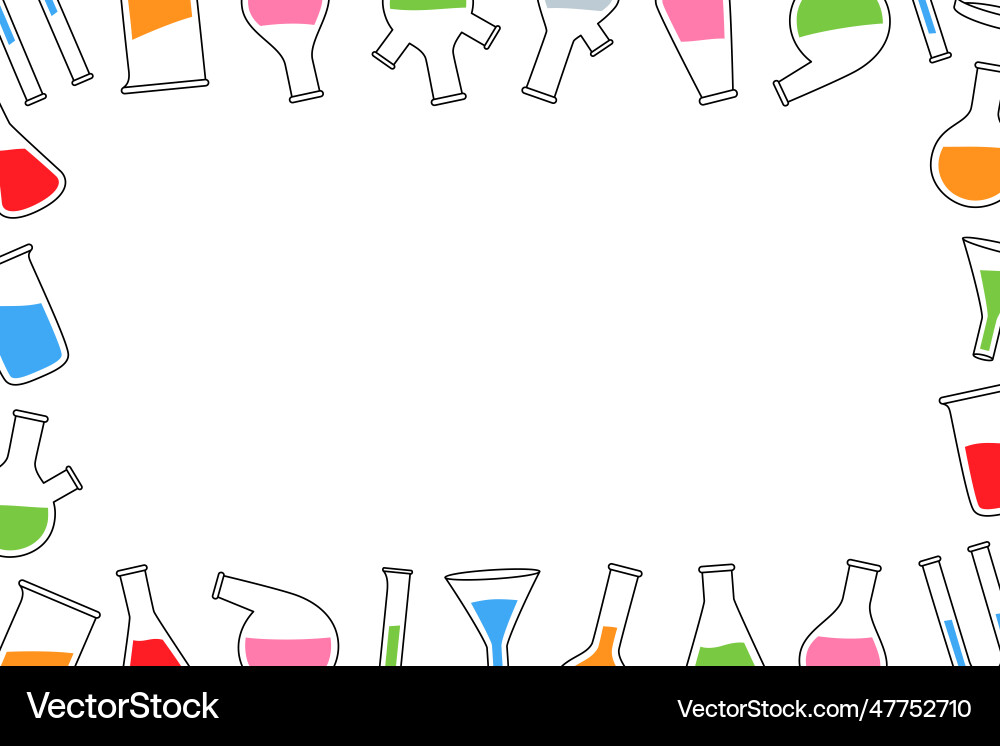 Laboratory glassware banner laboratory glass Vector Image