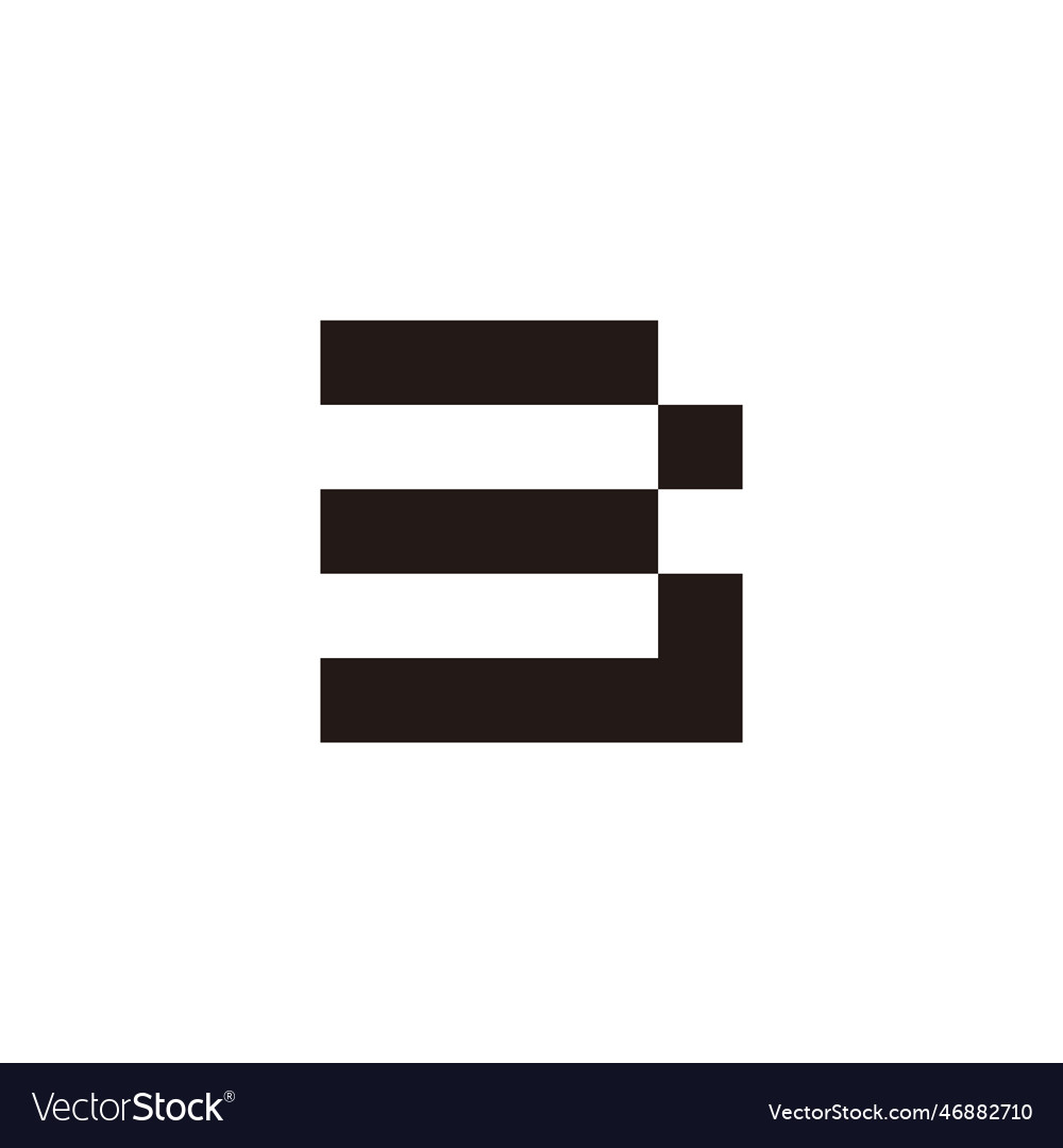 Letter j number 3 squares geometric symbol simple Vector Image Letter j number 3 squares geometric symbol simple Vector Image