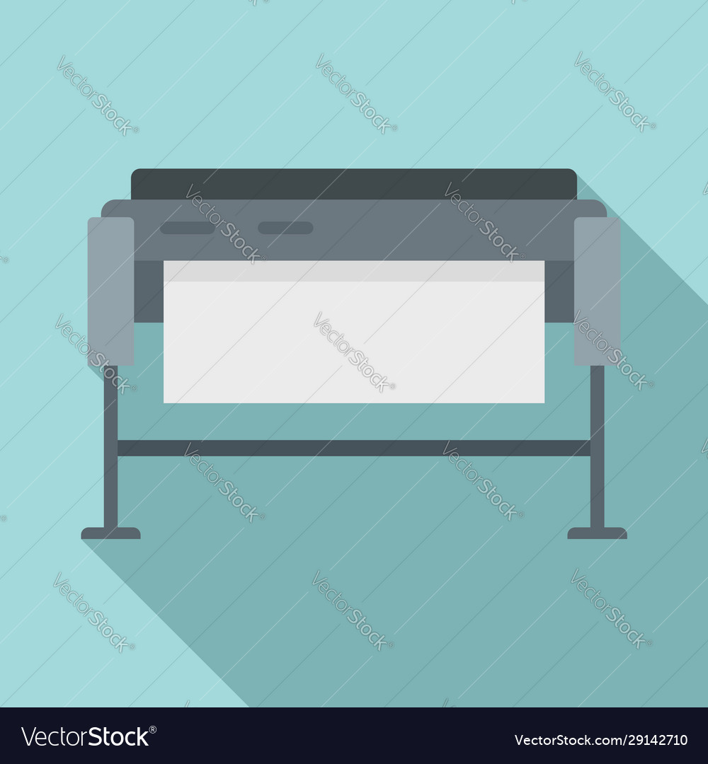 Plotter icon flat style Royalty Free Vector Image