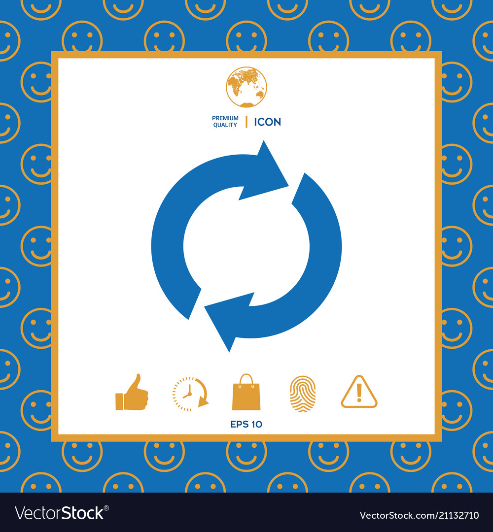 Reset Button Reload Arrows Royalty Free Vector Image