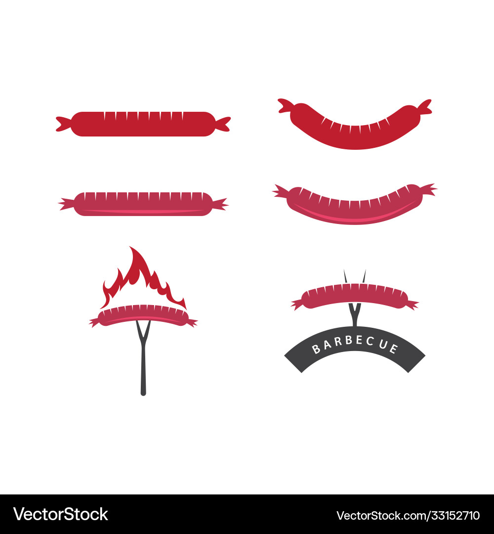 Sausage logo and symbol Royalty Free Vector Image