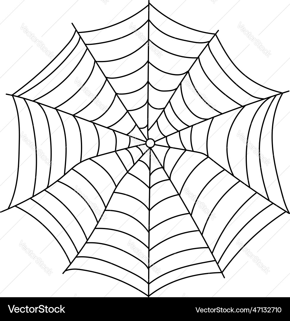 Scary spider web isolated spooky halloween Vector Image