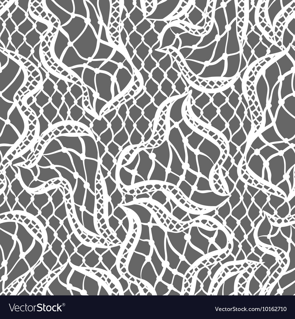 Seamless lace pattern with abstract waves vintage Vector Image