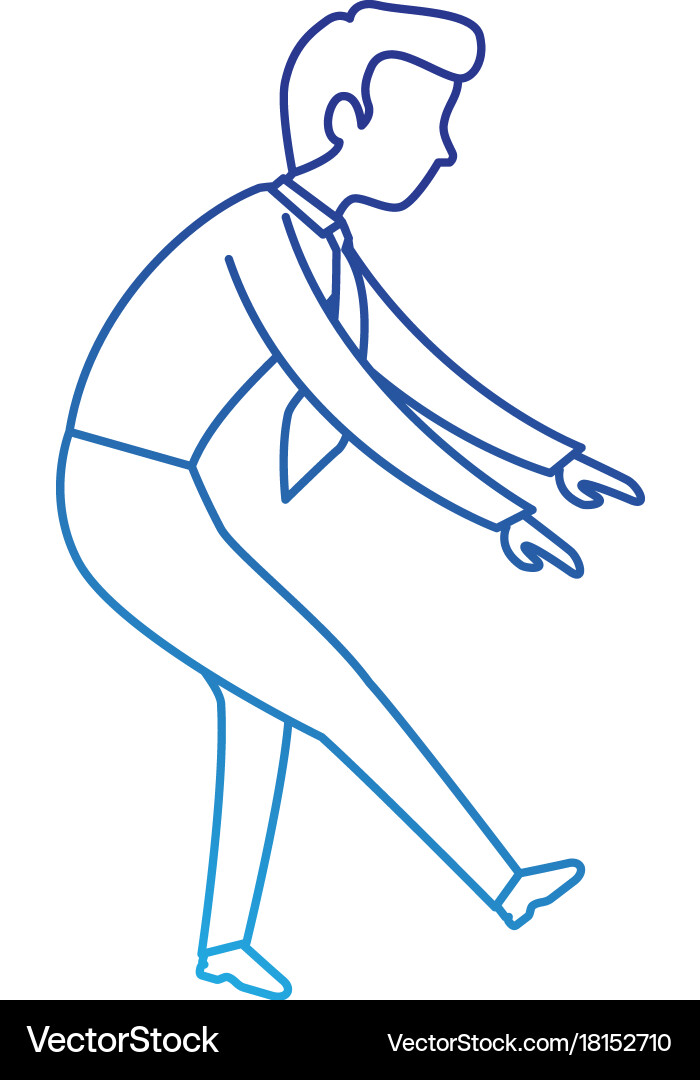 Successful businessman climbing avatar character Vector Image