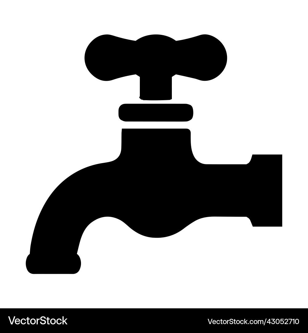 Water tap symbolsvg Royalty Free Vector Image - VectorStock