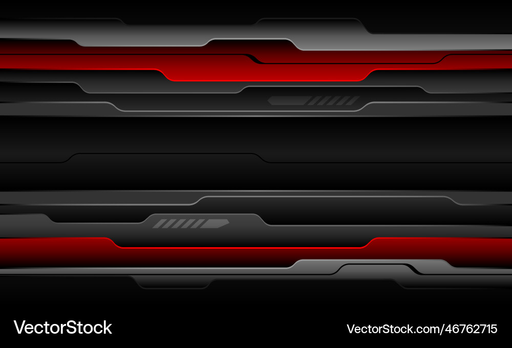 Abstract red grey black cyber line geometric Vector Image