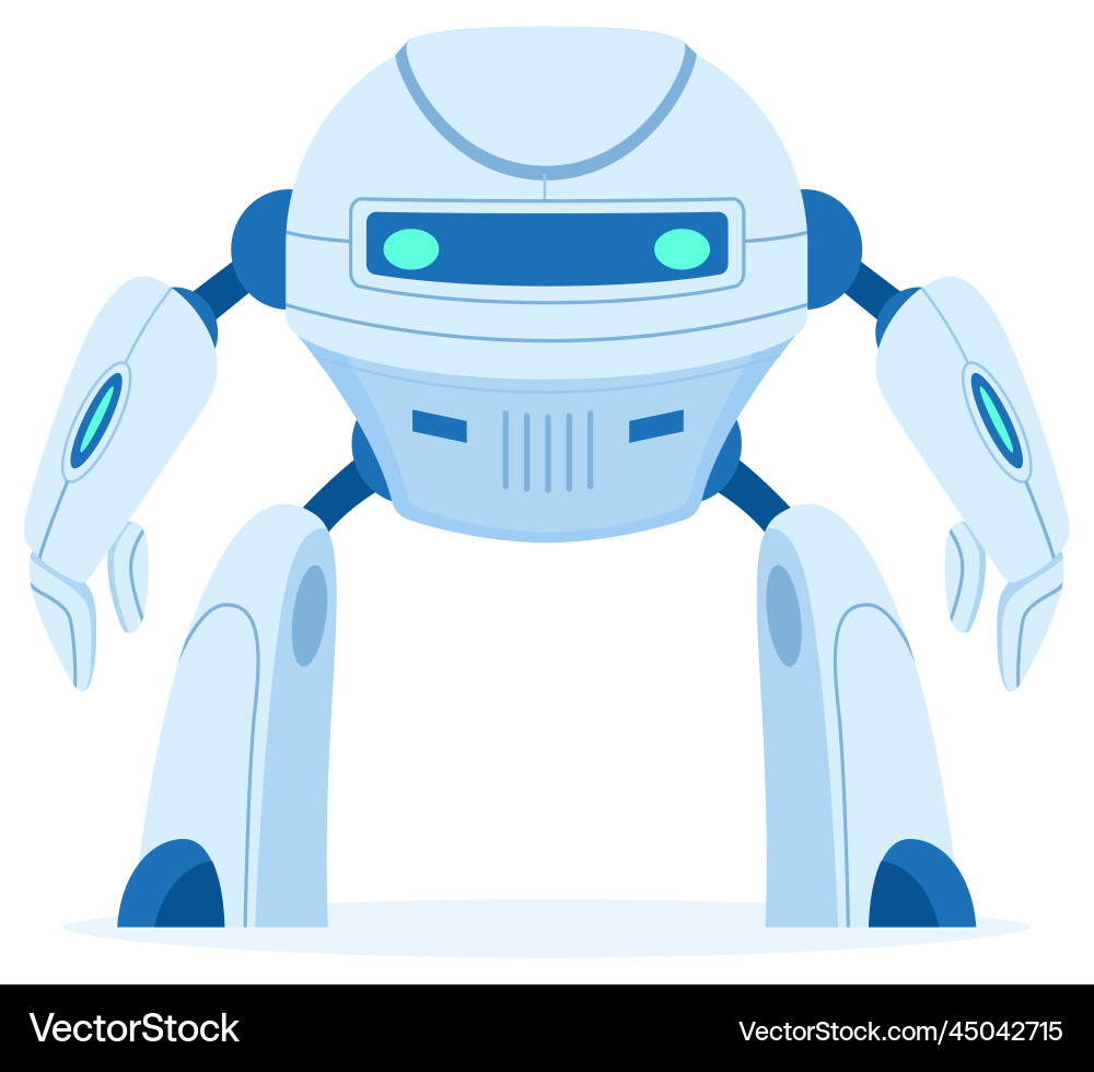 Cartoon robot modern digital cyborg innovation Vector Image