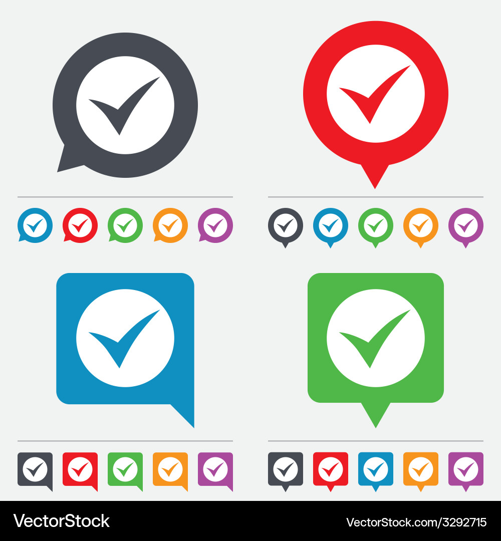 Check sign icon yes symbol Royalty Free Vector Image