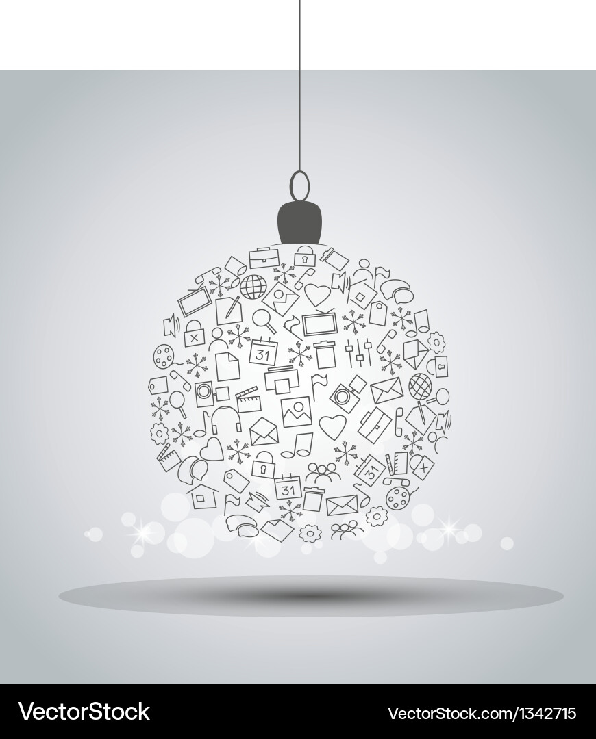 Christmas ball Royalty Free Vector Image - VectorStock