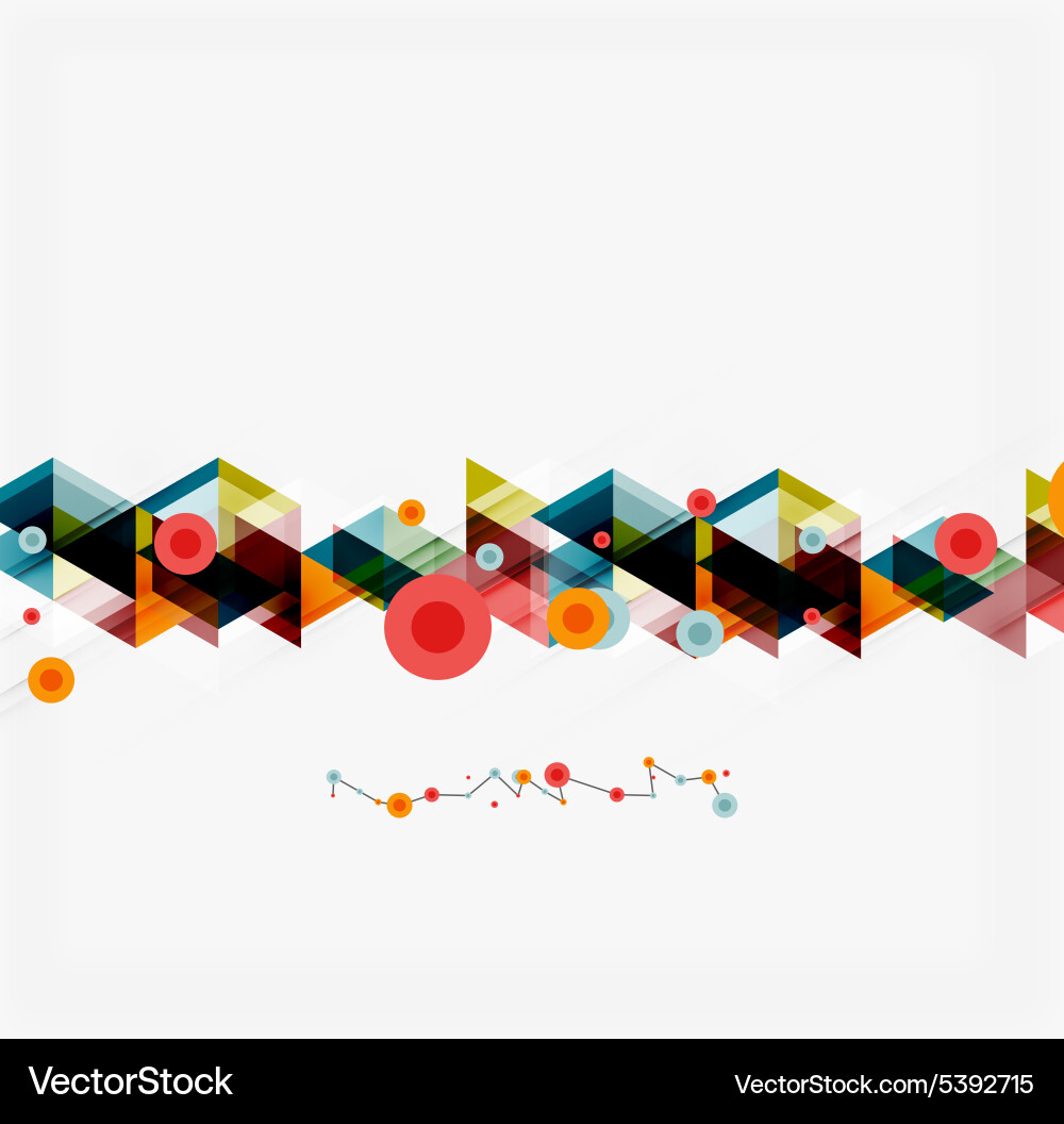 Clean colorful unusual geometric pattern design Vector Image