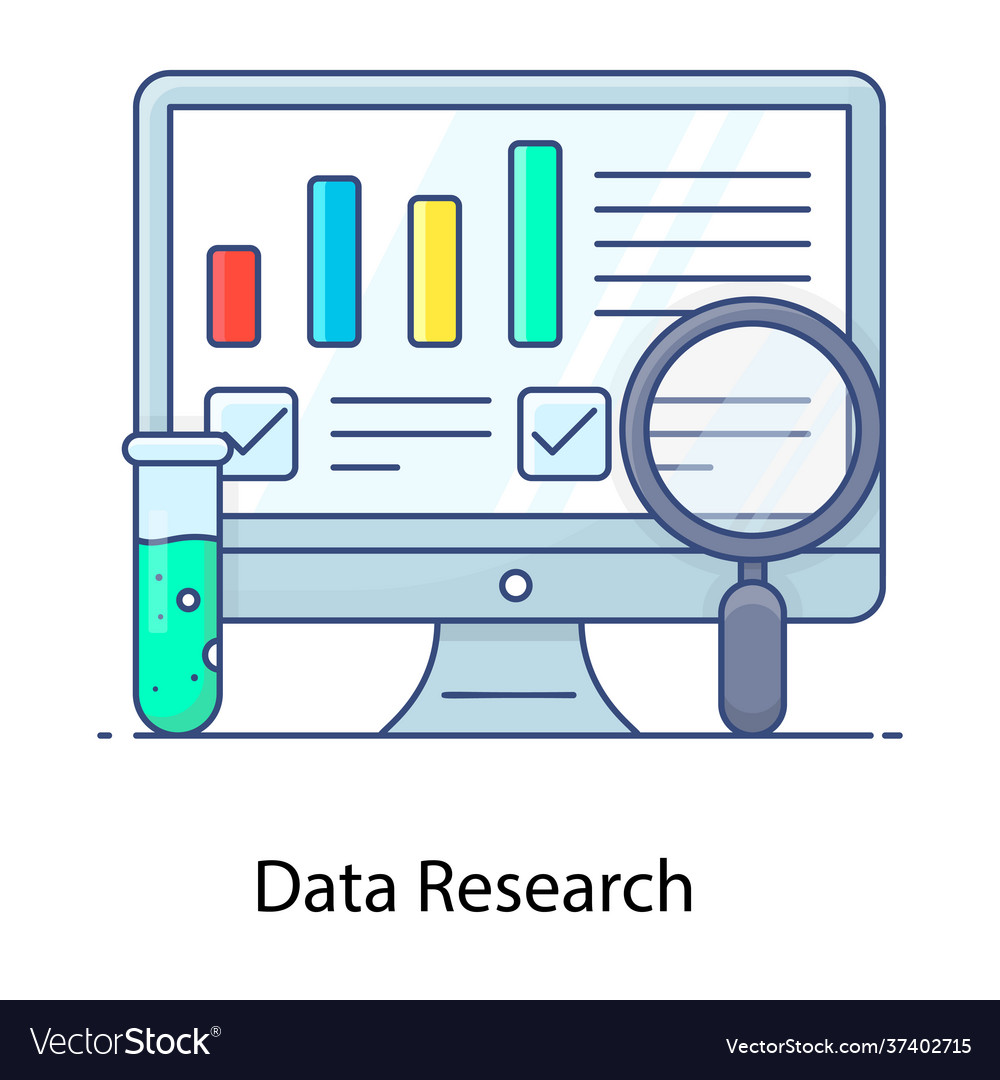 Data research Royalty Free Vector Image - VectorStock