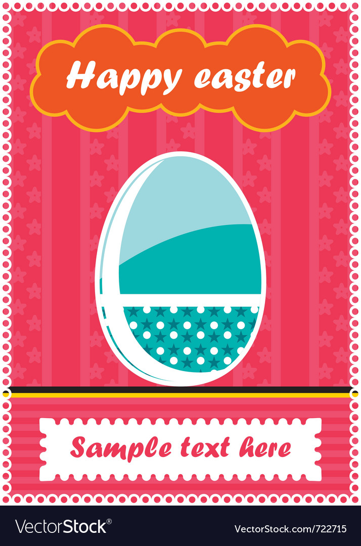 Easter postcard Royalty Free Vector Image - VectorStock