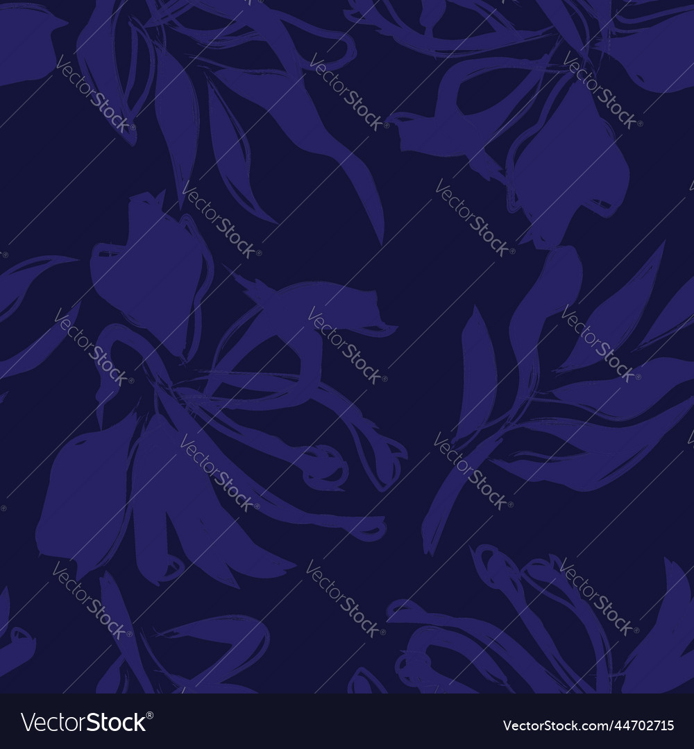 Floral brush strokes seamless pattern design Vector Image