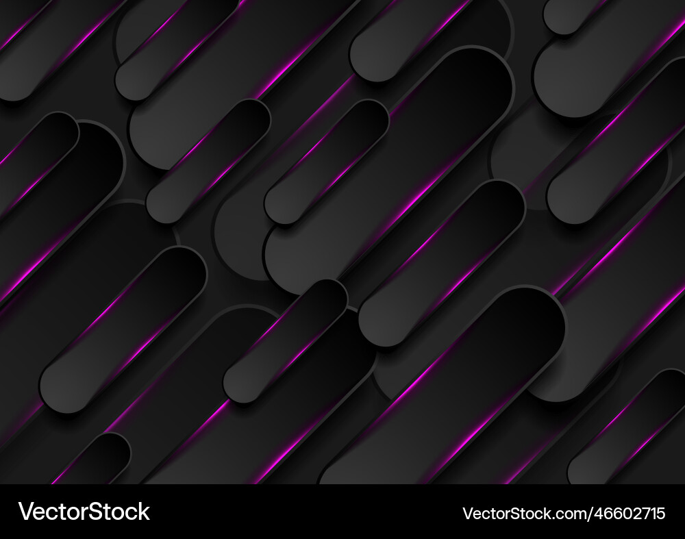 Futuristic black and neon purple technology Vector Image