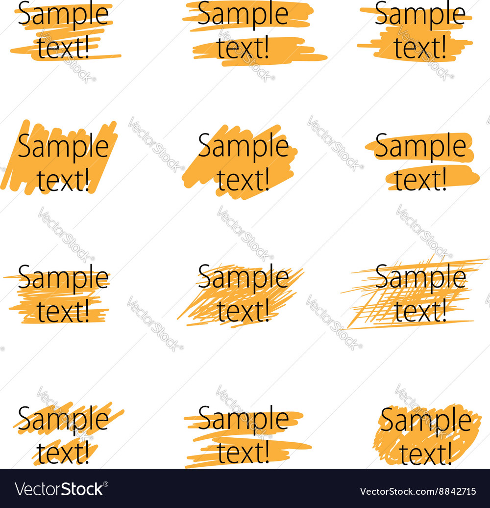 Highlighter elements Royalty Free Vector Image