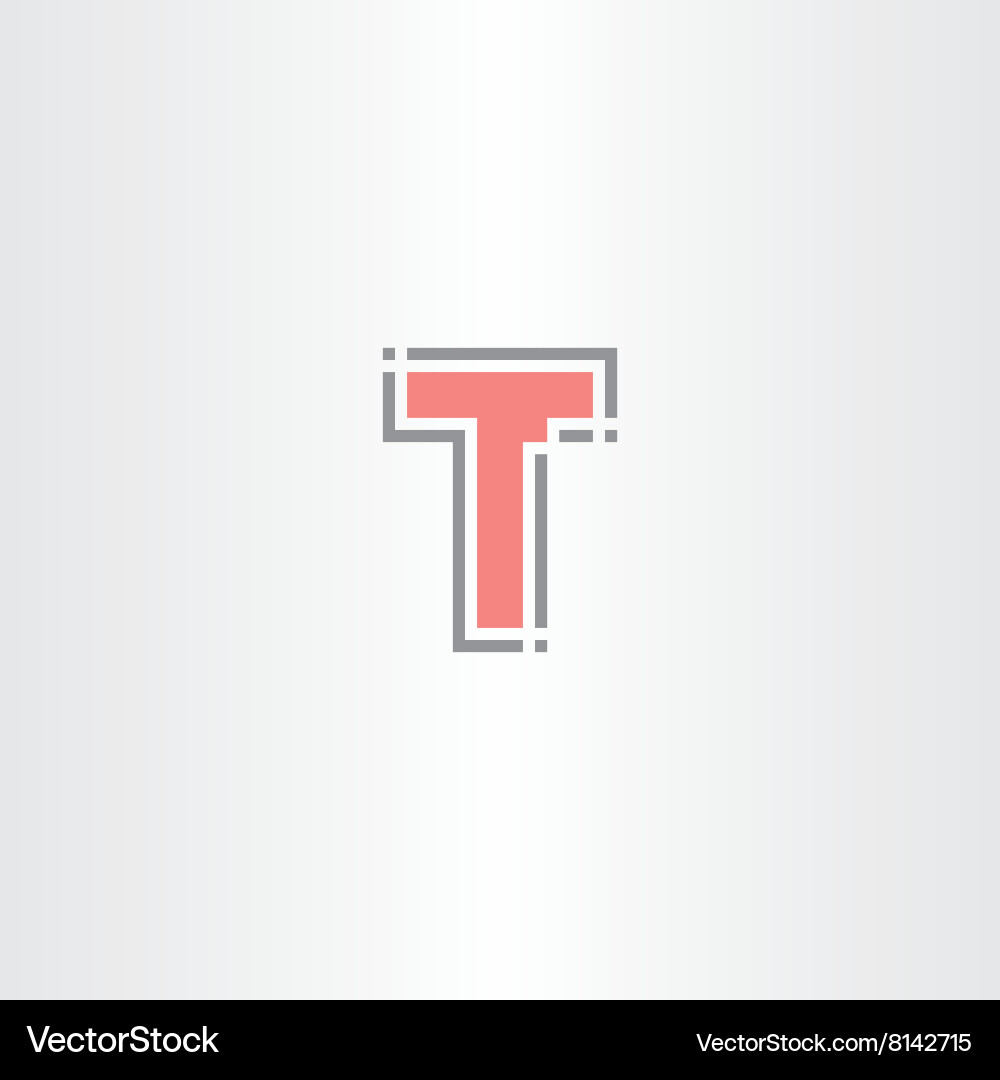 Letter t tech icon logo sign design Royalty Free Vector