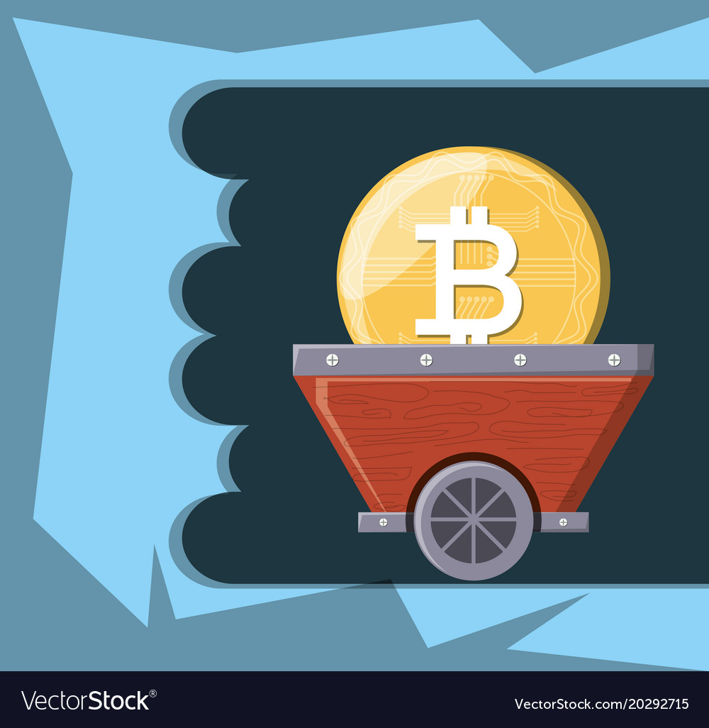 Mining cryptocoins design Royalty Free Vector Image