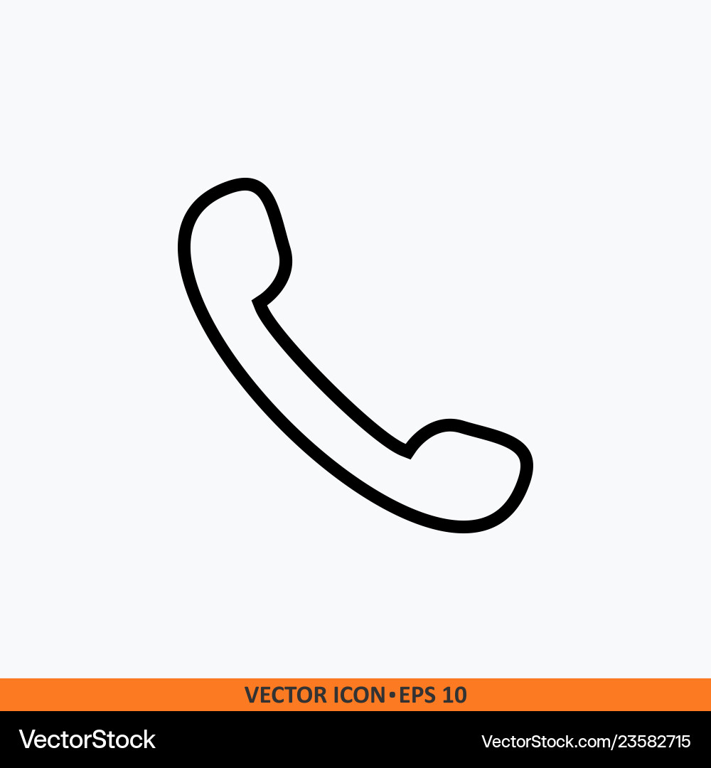 Phone icon flat line icon symbol Royalty Free Vector Image