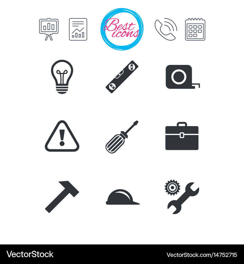 Repair construction icons engineering signs Vector Image