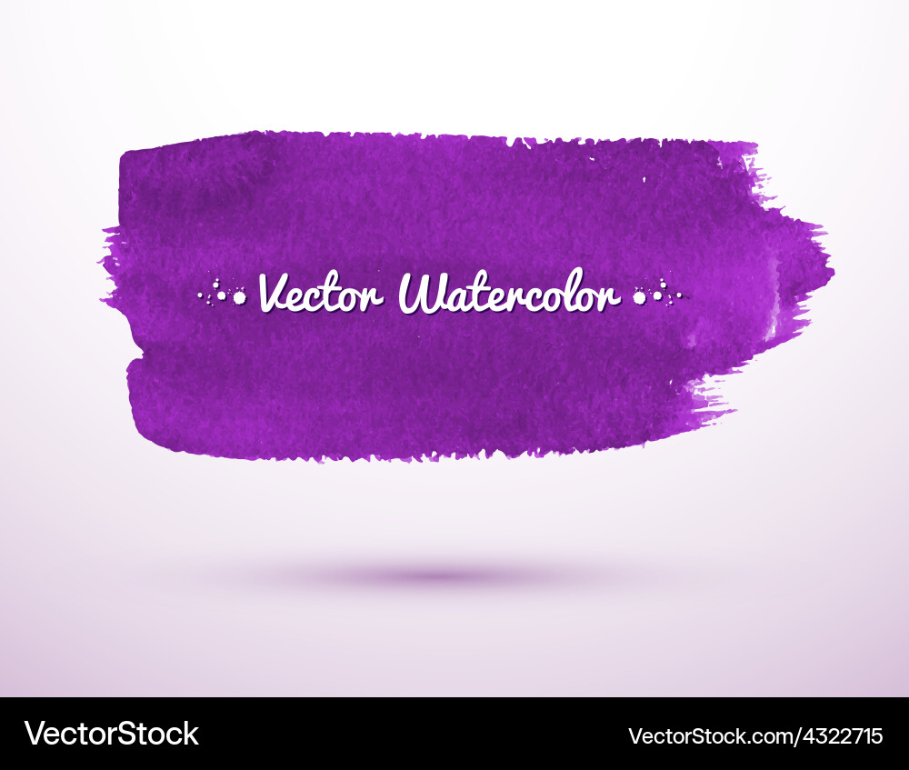 Violet watercolor banner Royalty Free Vector Image