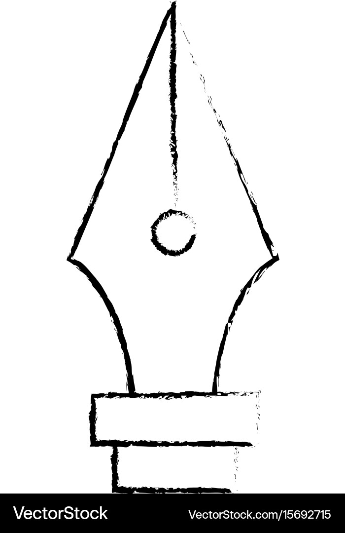 Writing pen head ink classic icon Royalty Free Vector Image