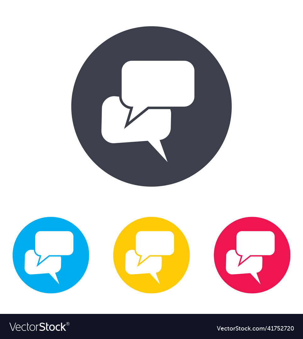 Bubble speech icons Royalty Free Vector Image - VectorStock