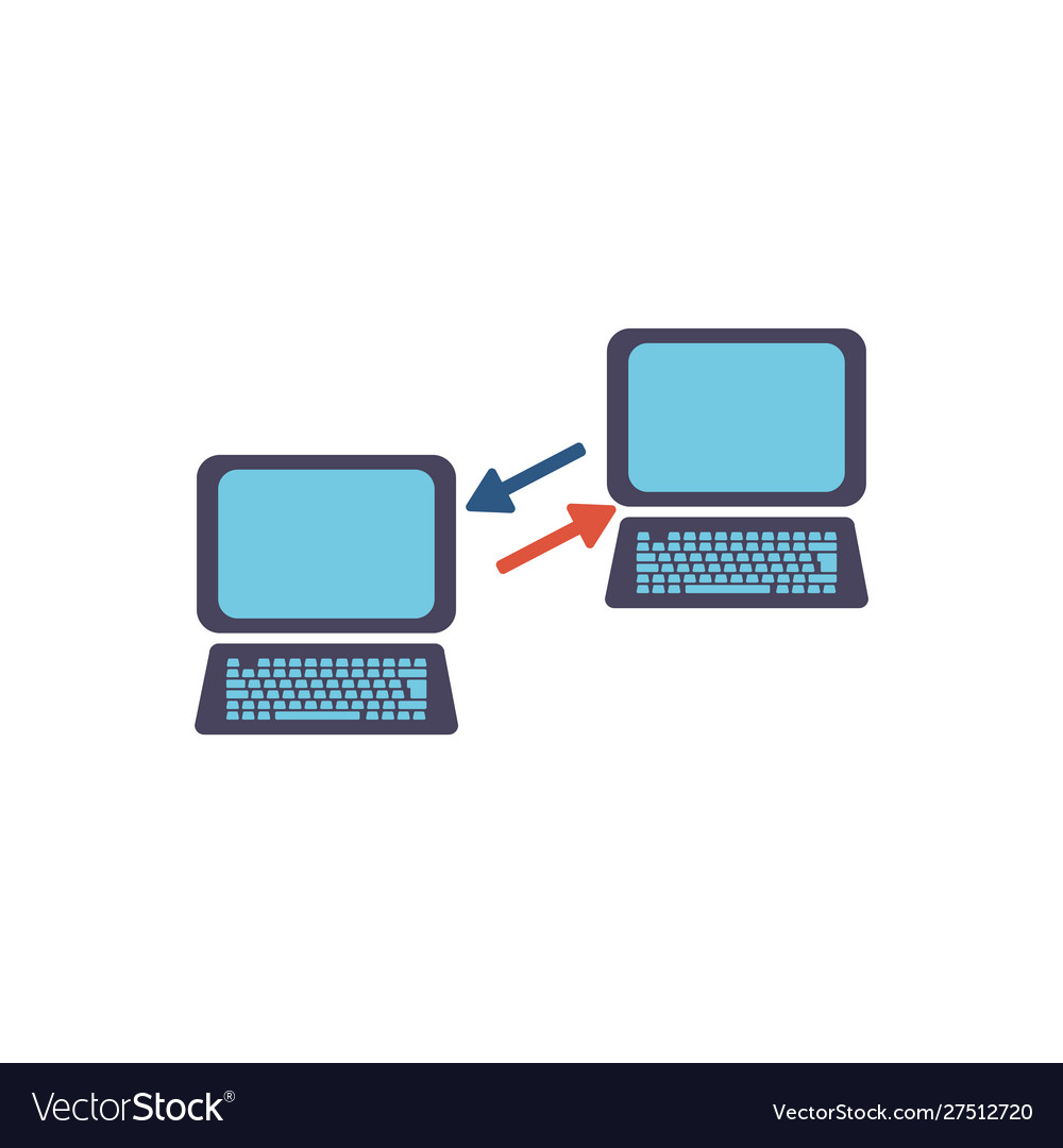 Computer icon flat design Royalty Free Vector Image