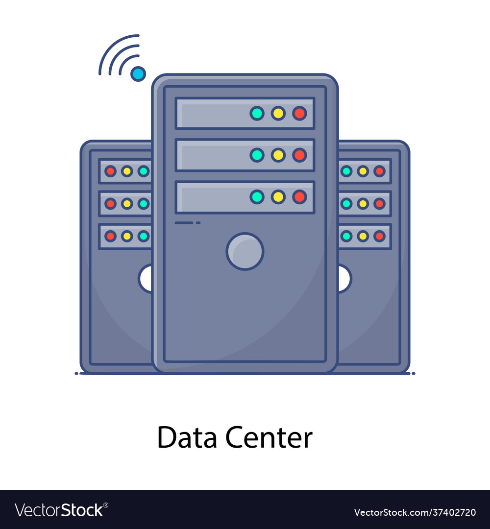 Data center Royalty Free Vector Image - VectorStock