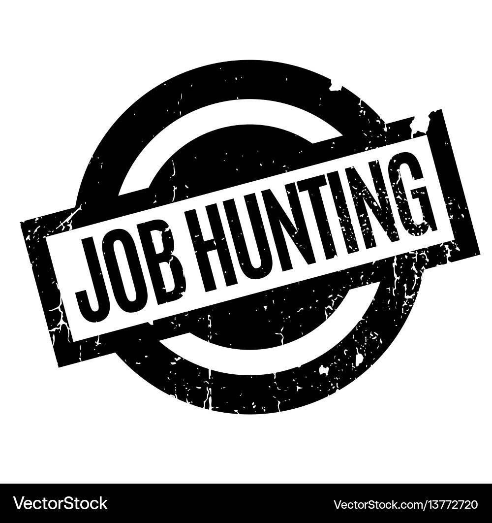 Job hunting rubber stamp Royalty Free Vector Image