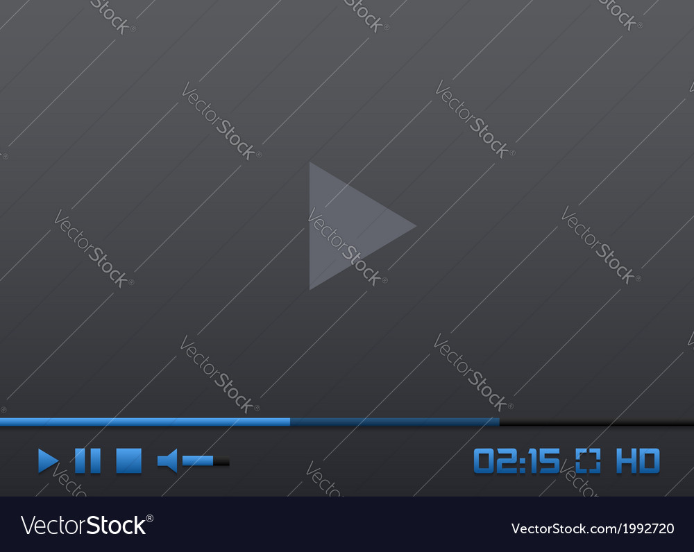 Media player interface Royalty Free Vector Image
