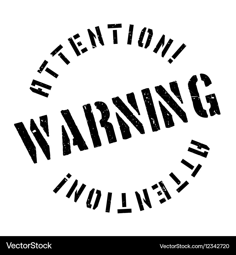 Warning rubber stamp Royalty Free Vector Image