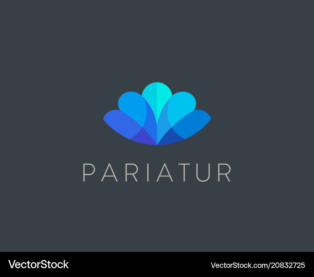 Abstract shell conch color logo design letter m Vector Image