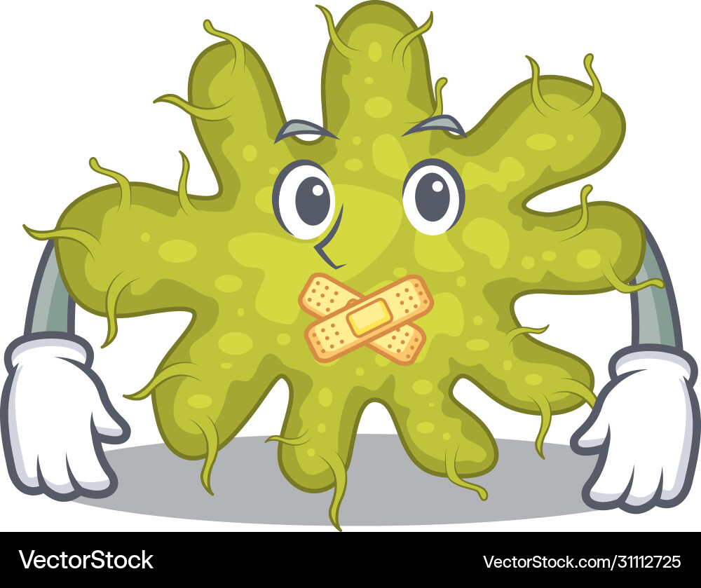 Bacterium cartoon character style with mysterious Vector Image