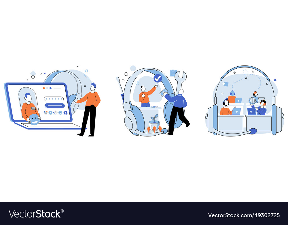 Call center hotline the assistant Royalty Free Vector Image Call center hotline the assistant Royalty Free Vector Image
