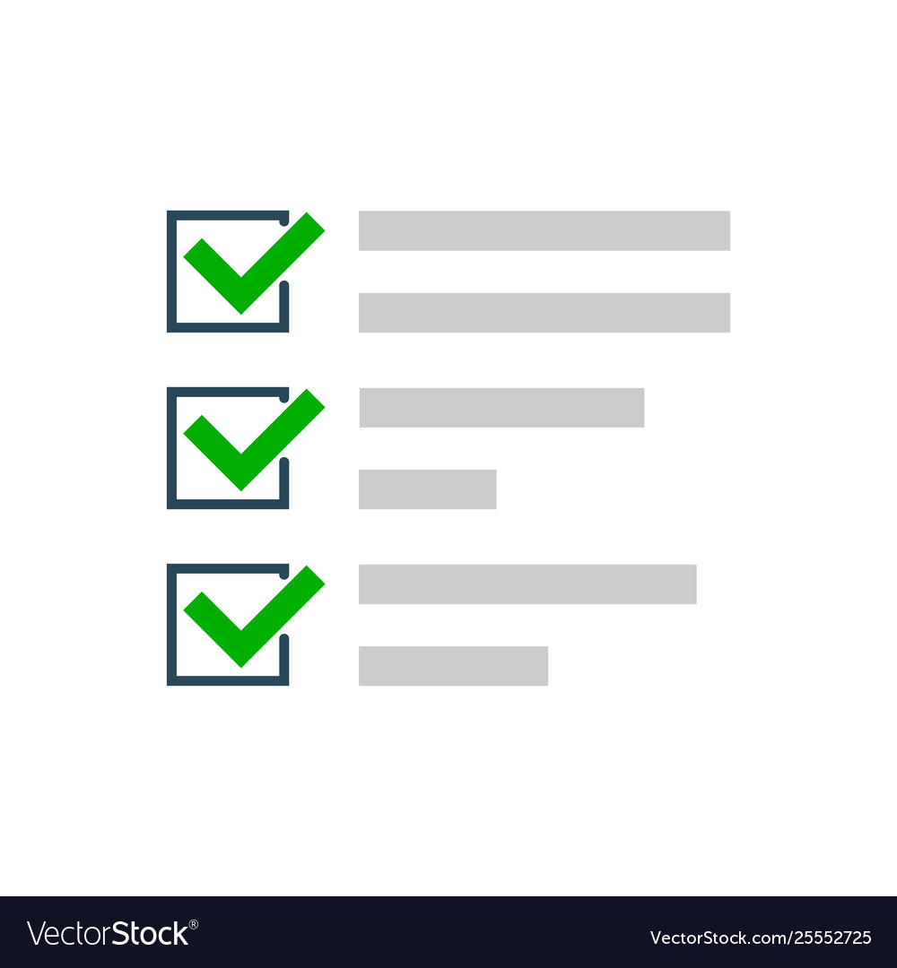 Checklist symbol Royalty Free Vector Image - VectorStock