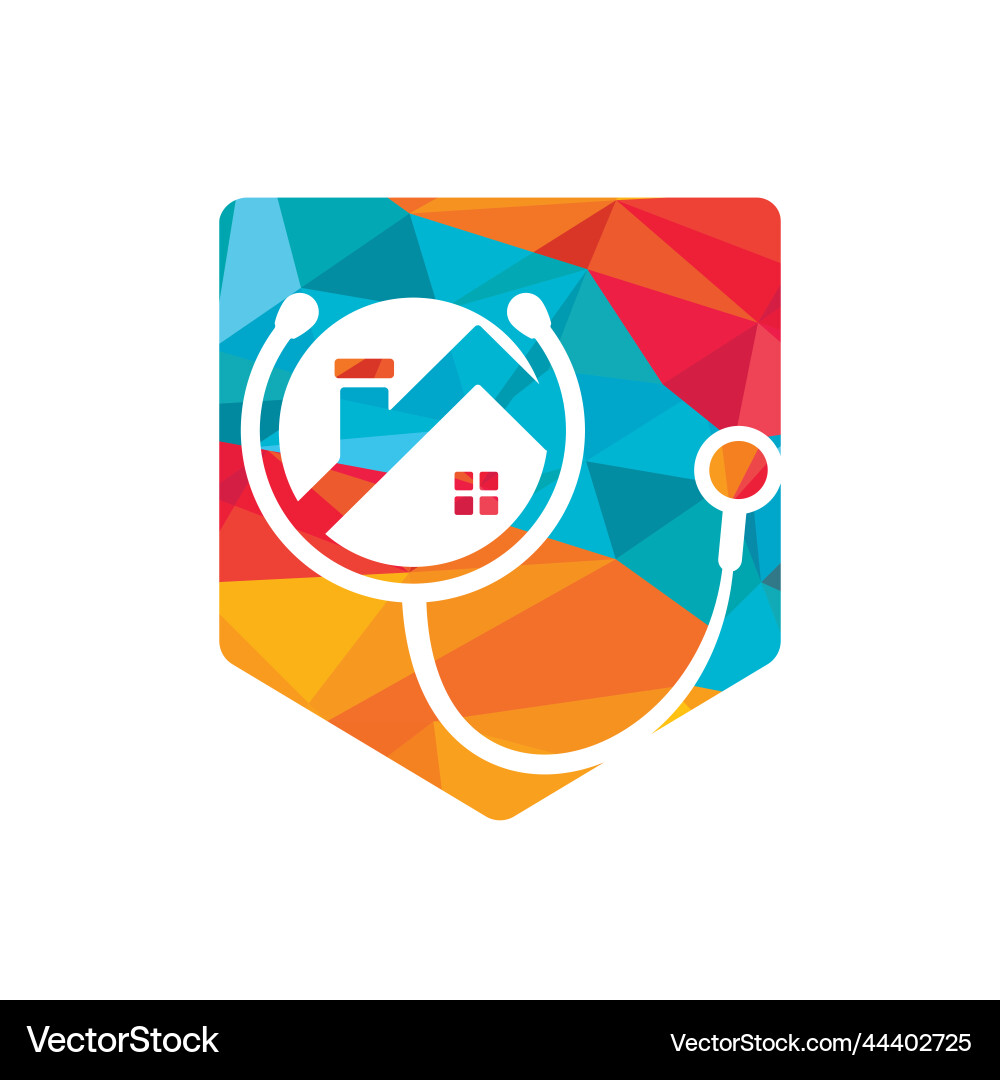 Doctor home logo design template Royalty Free Vector Image