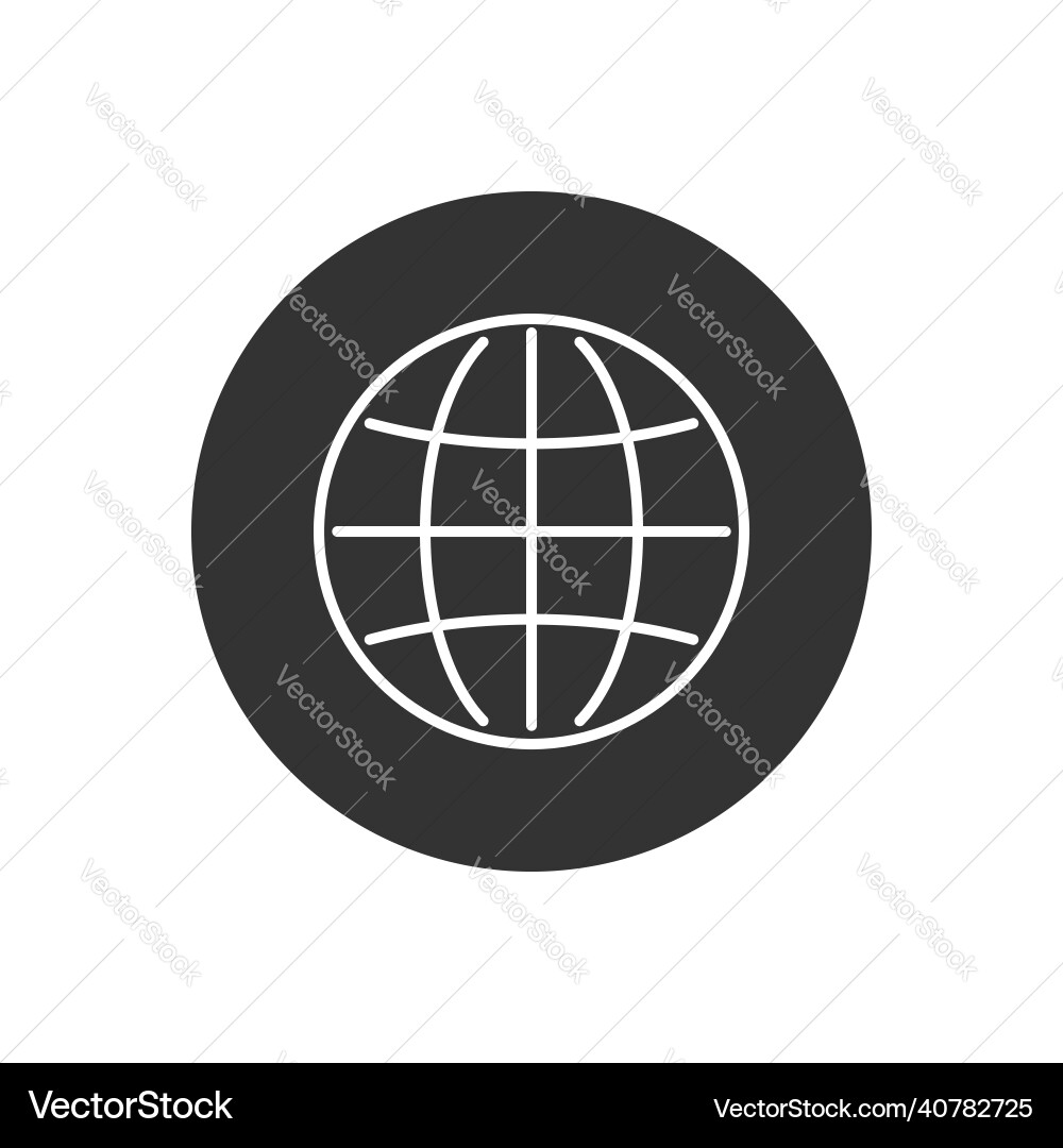 Globe icon earth sign world symbol Royalty Free Vector Image