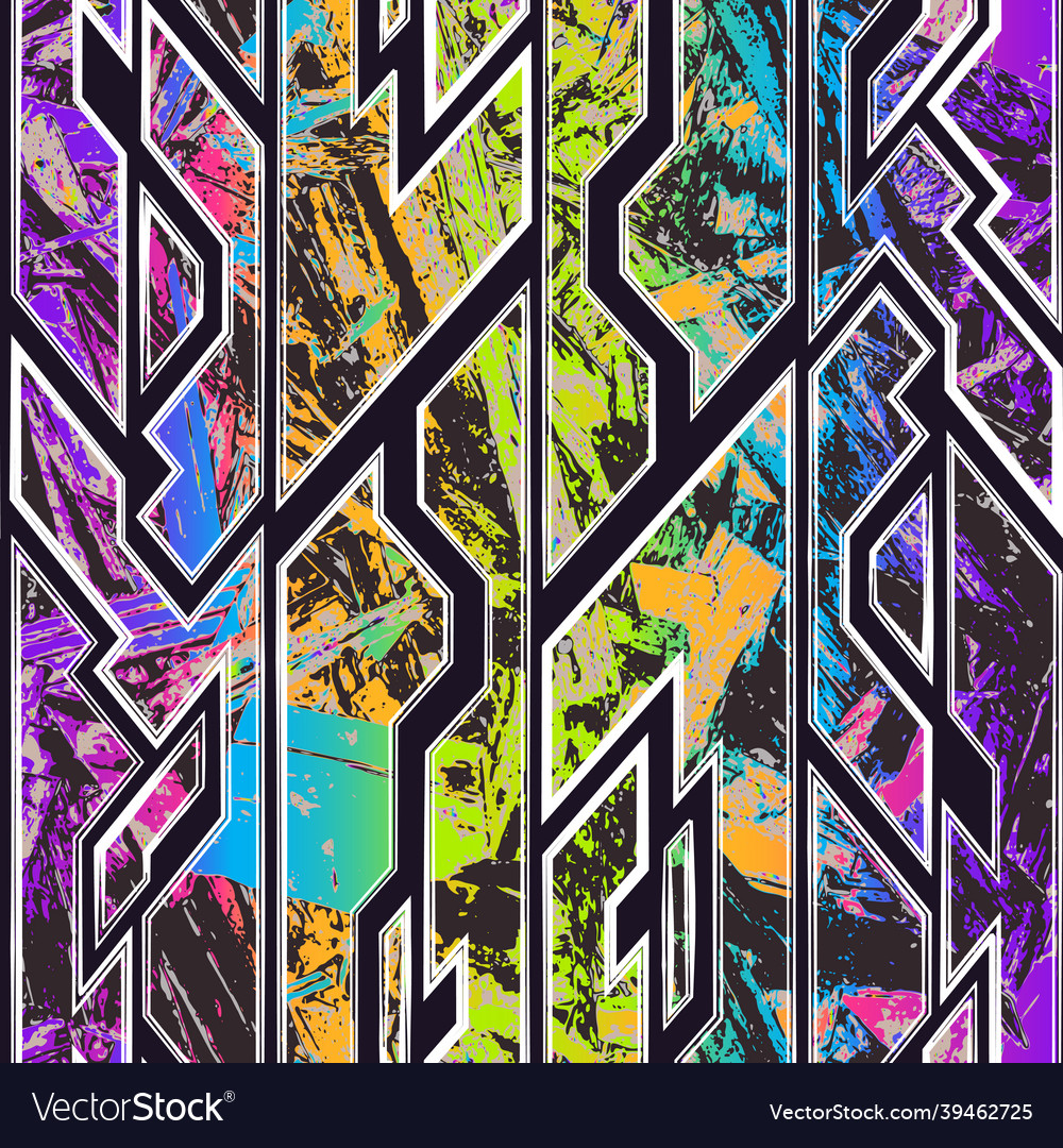 Grunge geometric pattern Royalty Free Vector Image