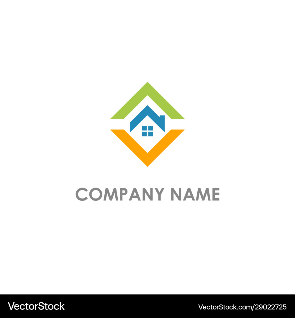 House realty company logo Royalty Free Vector Image