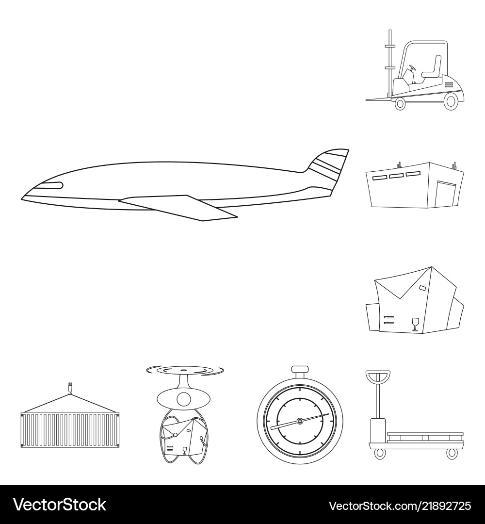 Isolated object of goods and cargo logo Royalty Free Vector