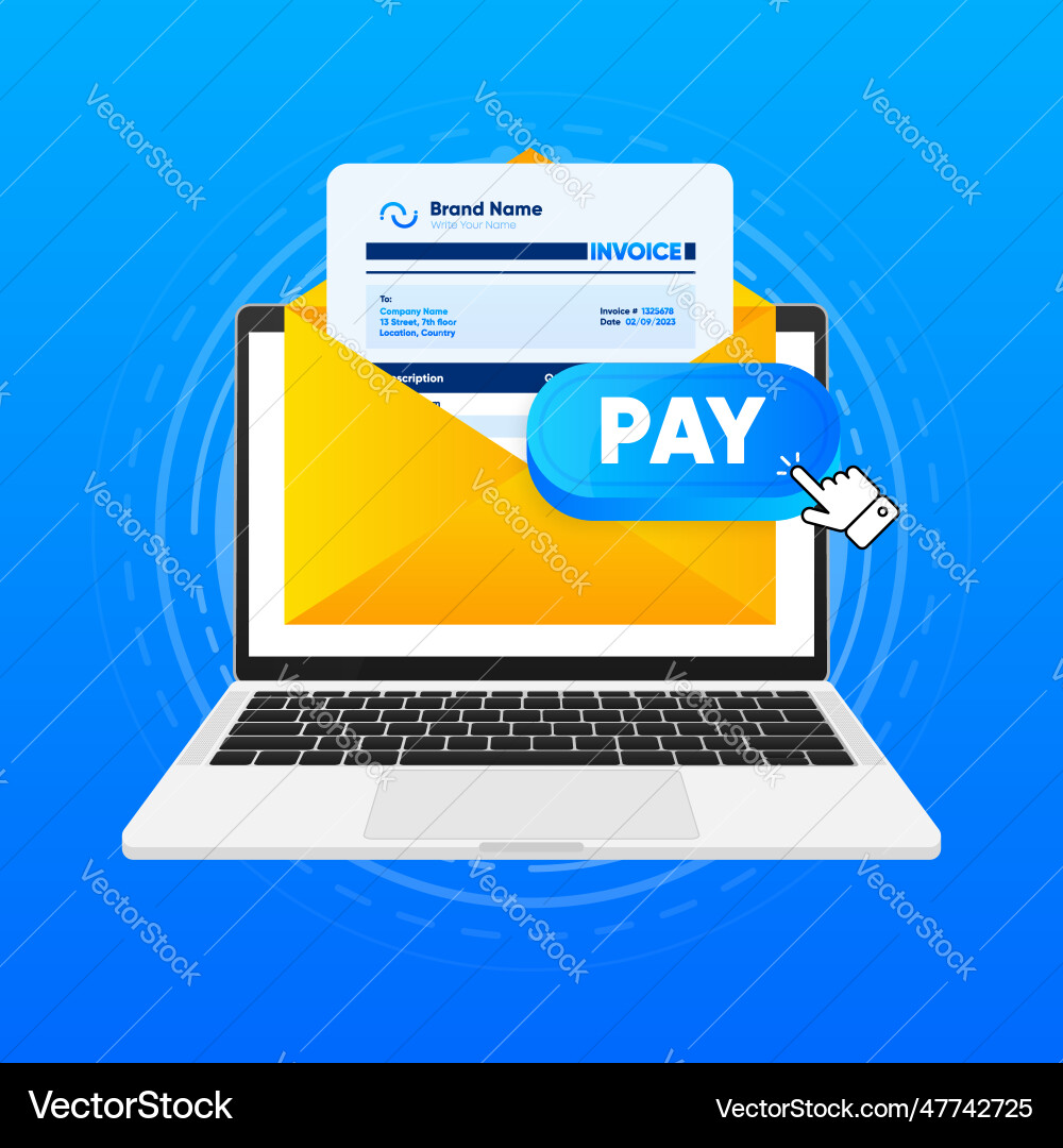Minimal corporate business invoice template bill Vector Image
