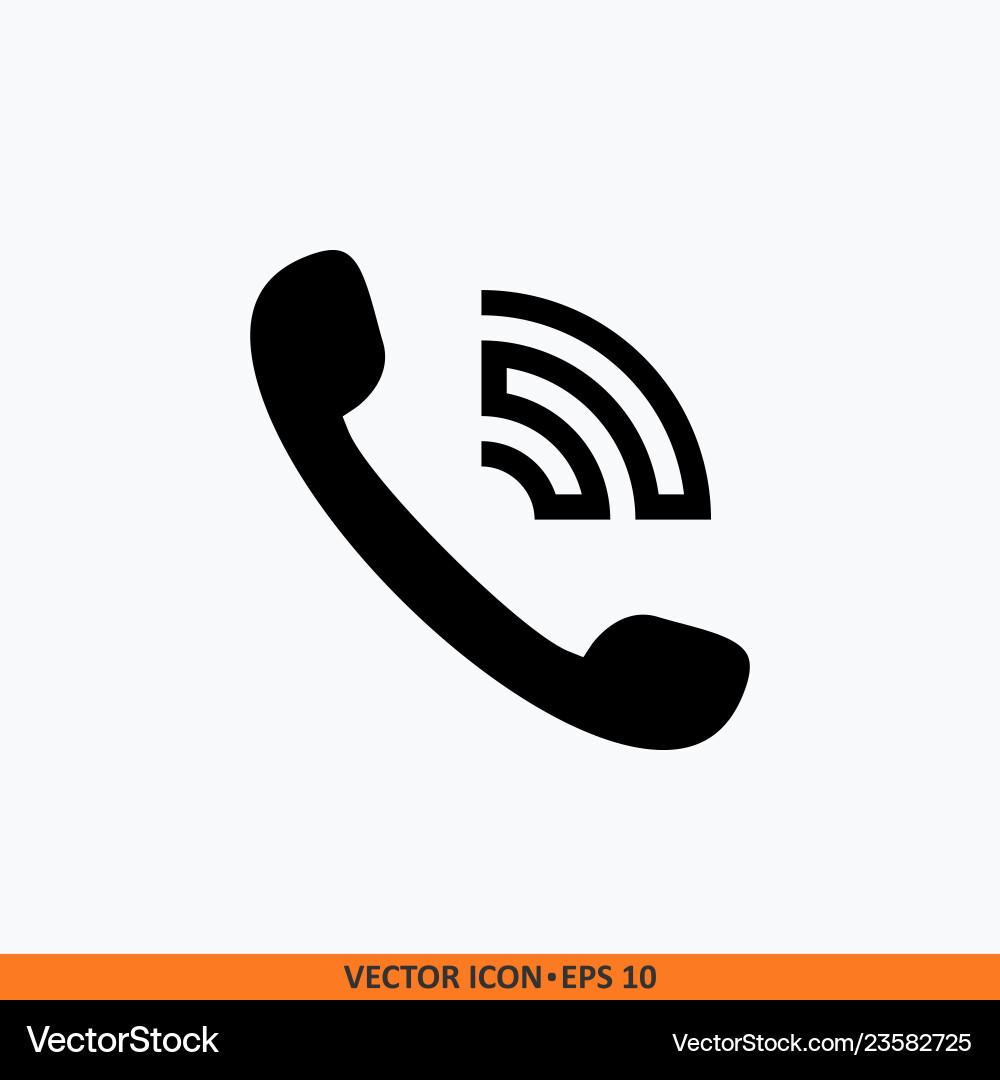 Phone icon flat line icon symbol Royalty Free Vector Image