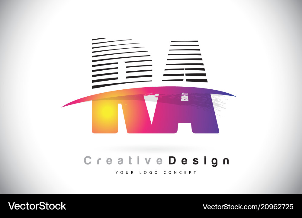 Ra r a letter logo design with creative lines Vector Image