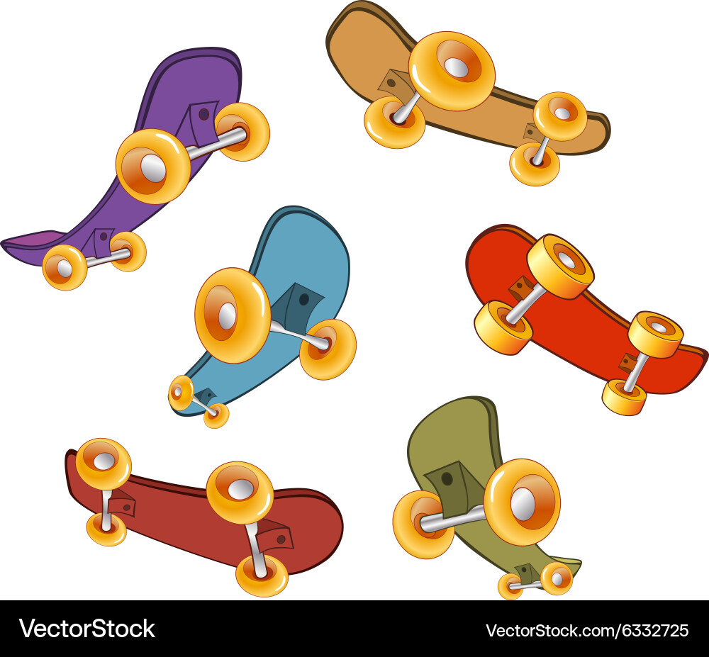 Set of skateboards Royalty Free Vector Image - VectorStock