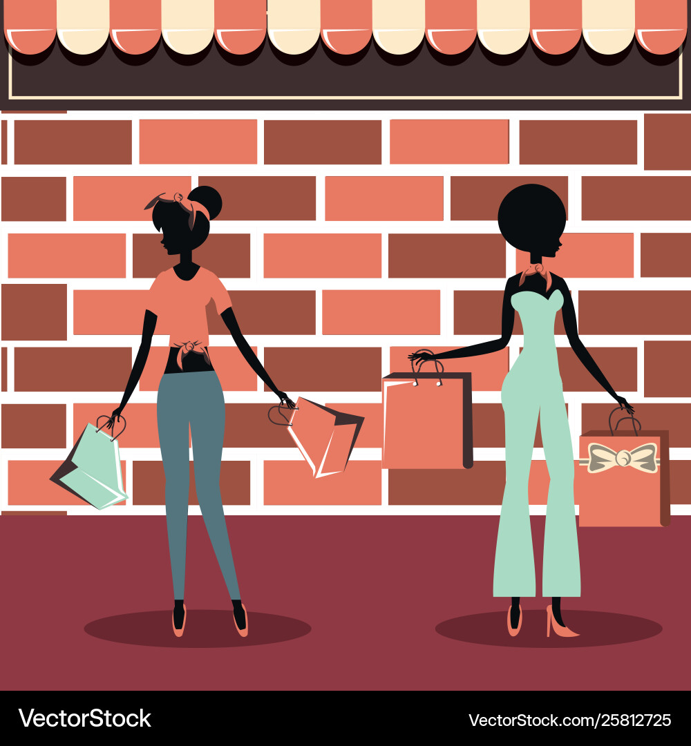 Woman retro store icon Royalty Free Vector Image