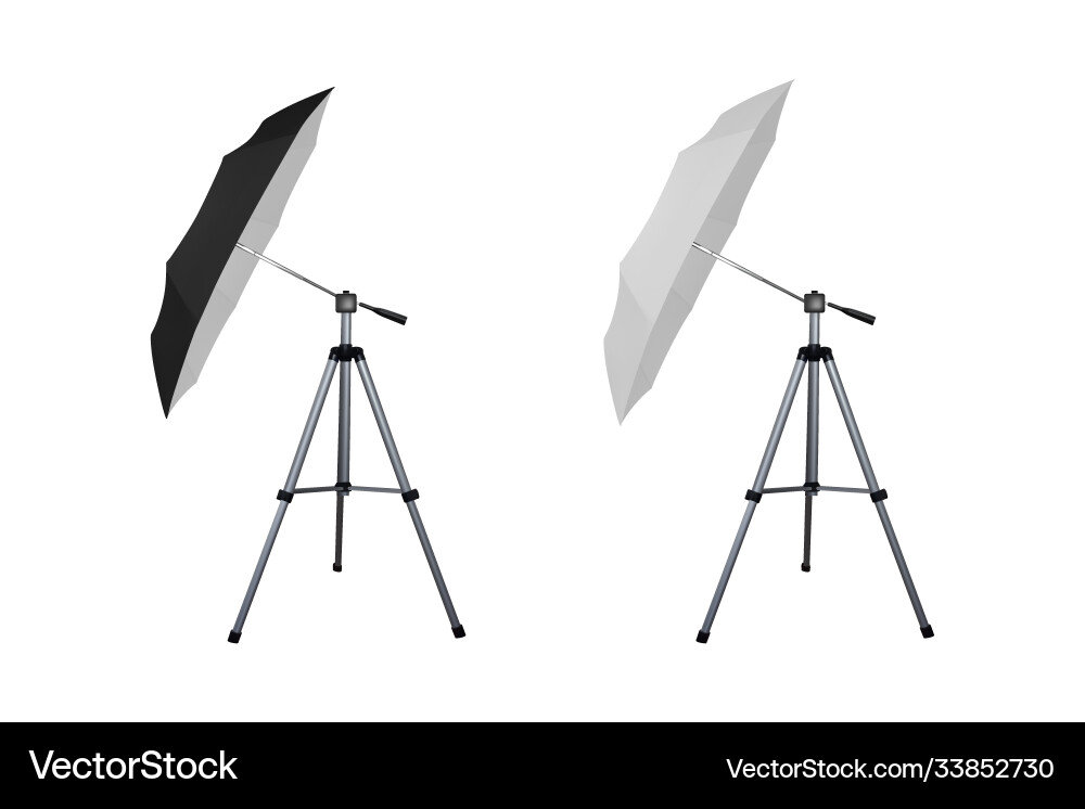 Black and white umbrella reflectors for speed Vector Image