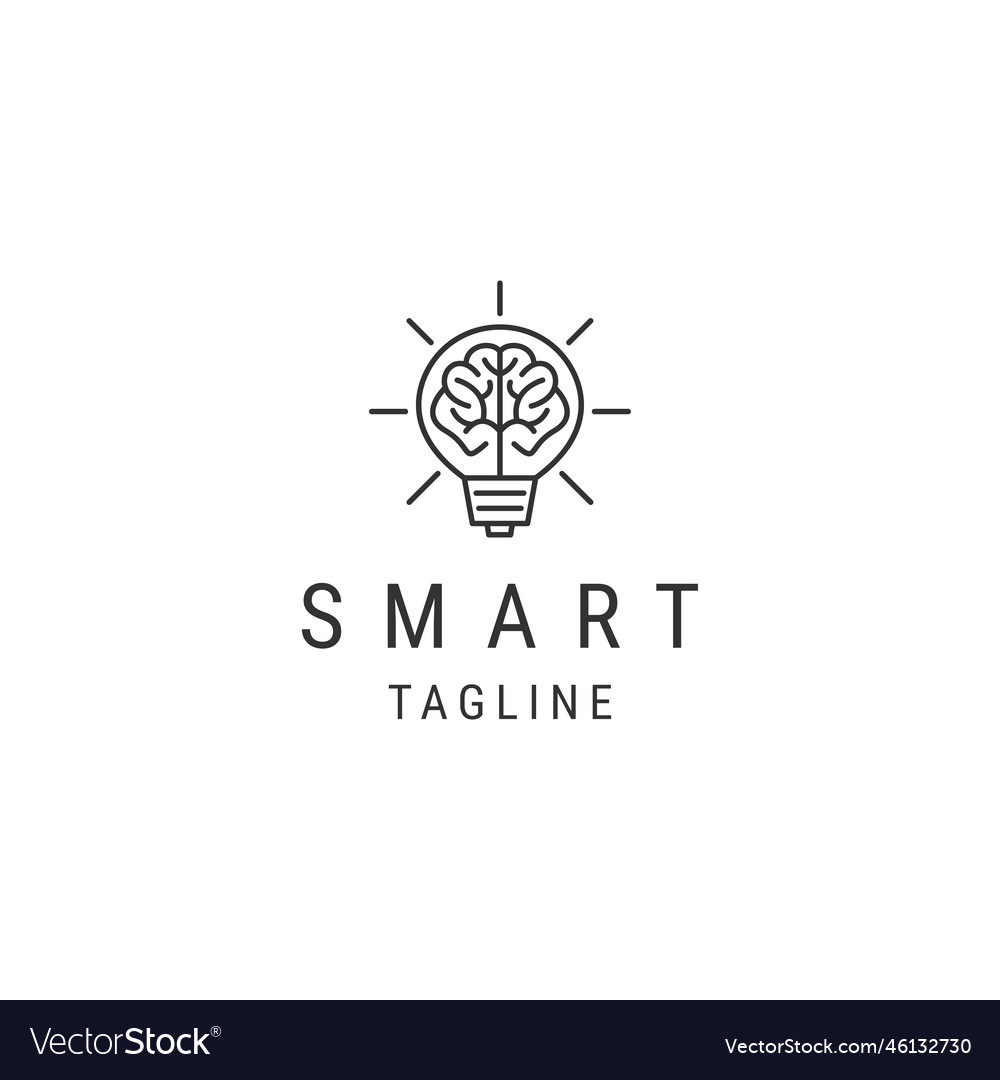 Bulb brain logo Royalty Free Vector Image - VectorStock
